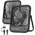 Amazon.com: Warmco USB Desk Fan 2Pack, USB C Corded Powered Personal ...