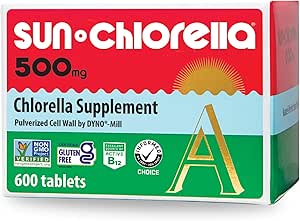 Amazon.com: Sun Chlorella 500mg Whole Body Wellness Green Algae ...