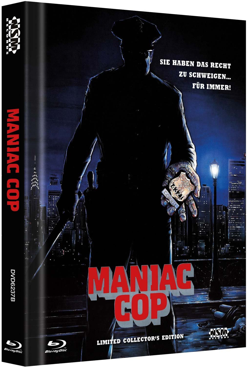 Maniac Cop - uncut Blu-Ray+2 DVD auf 666 limitiertes Mediabook Cover B ...