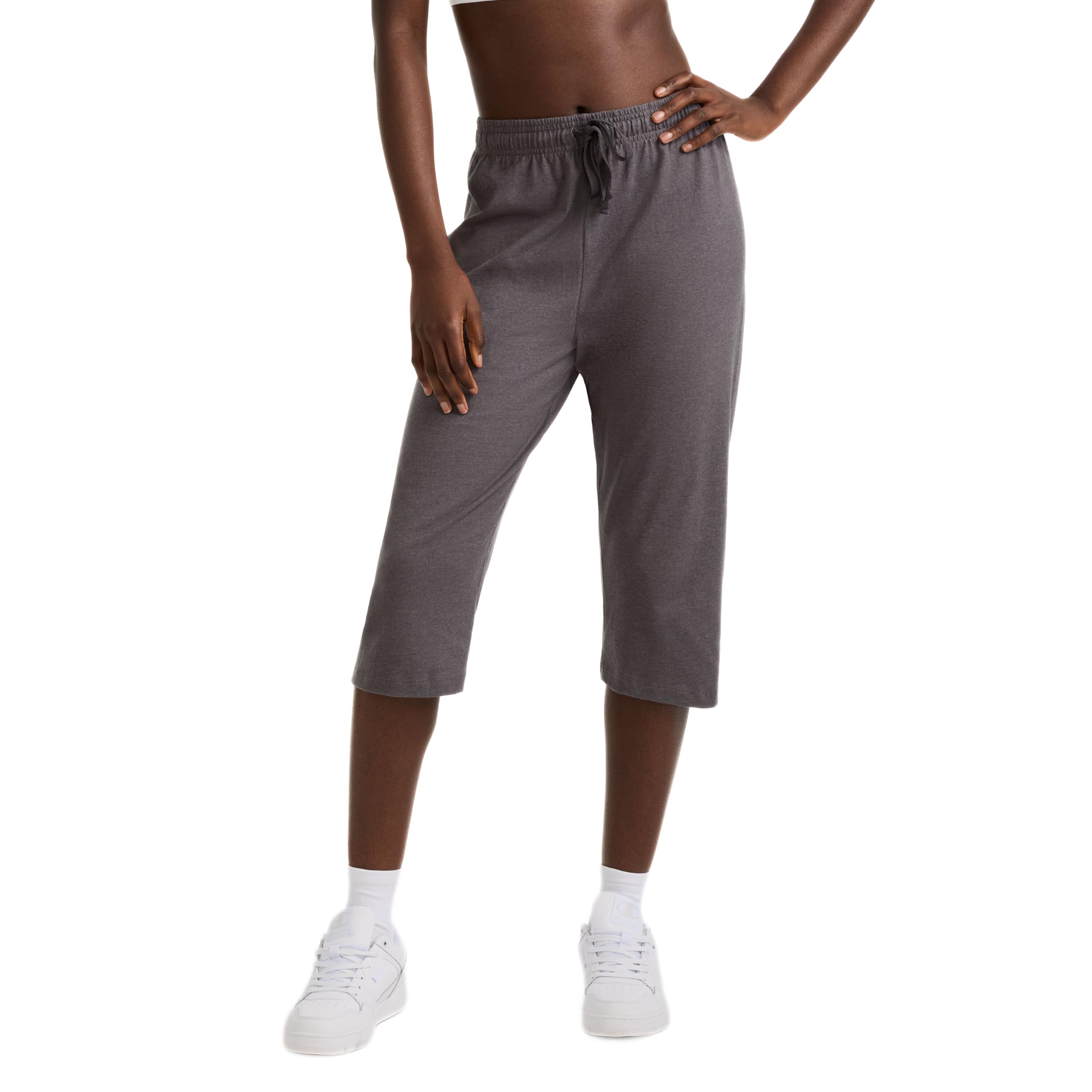 Champion Women's Lounge Capri Pants, Standard Fit, Lightweight, Granite ...
