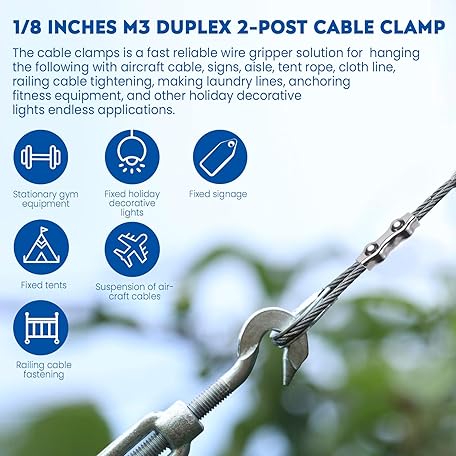 Mua 20Pcs M3 Stainless Steel Duplex Wire Rope Clips, Duplex Double Bolt ...