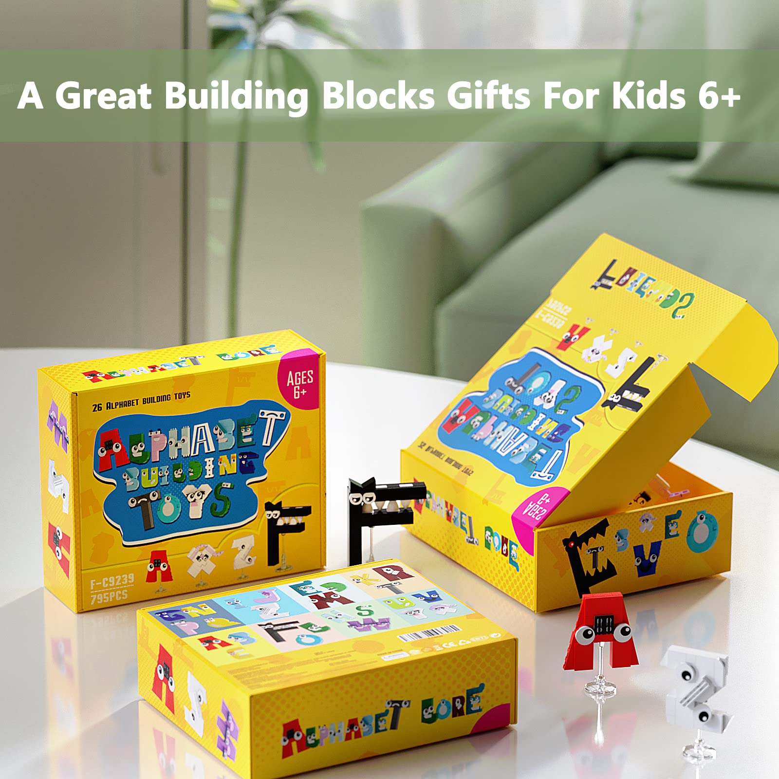 Mua 765 Pieces A-Z Alphabet Letter Lore Building Blocks Set, 26 Letters ...