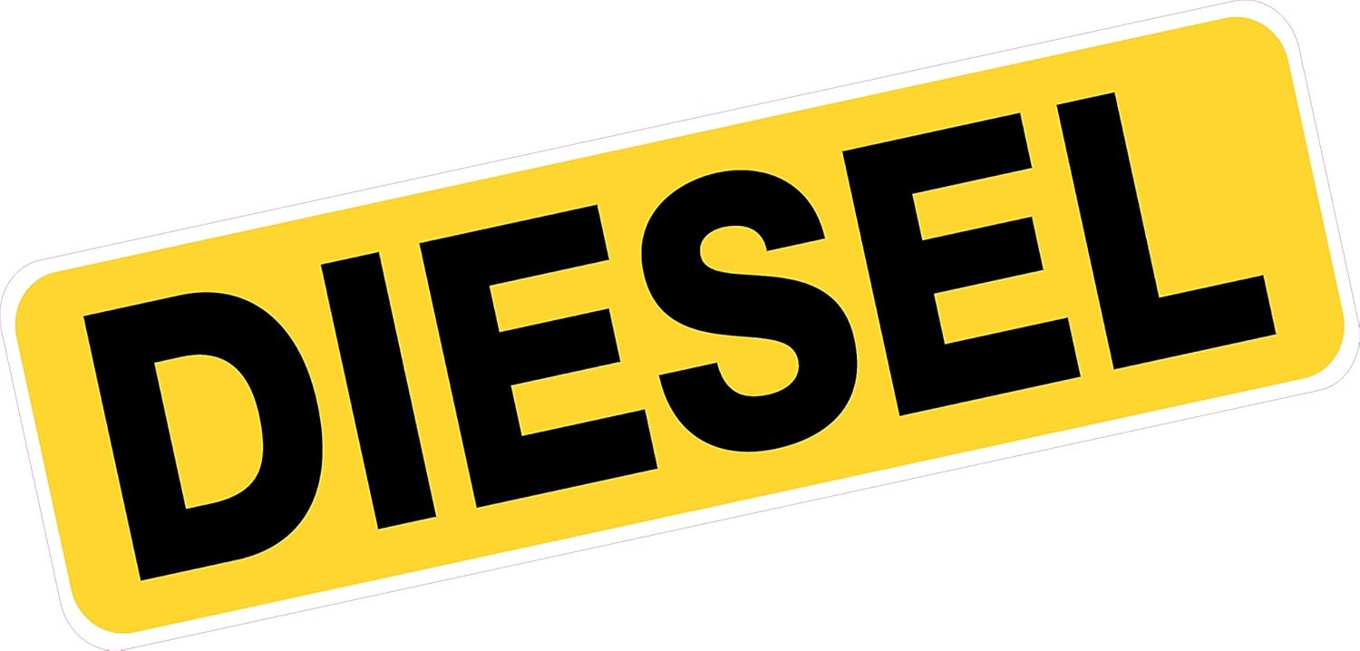 EXTRA LARGE Diesel Fuel Sticker Reminder 160mm x 48mm Van Truck Coach ...