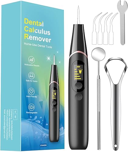 Tooth Cleaner Ultrasonic with 5 Working Modes,No Need Water Flosser ...