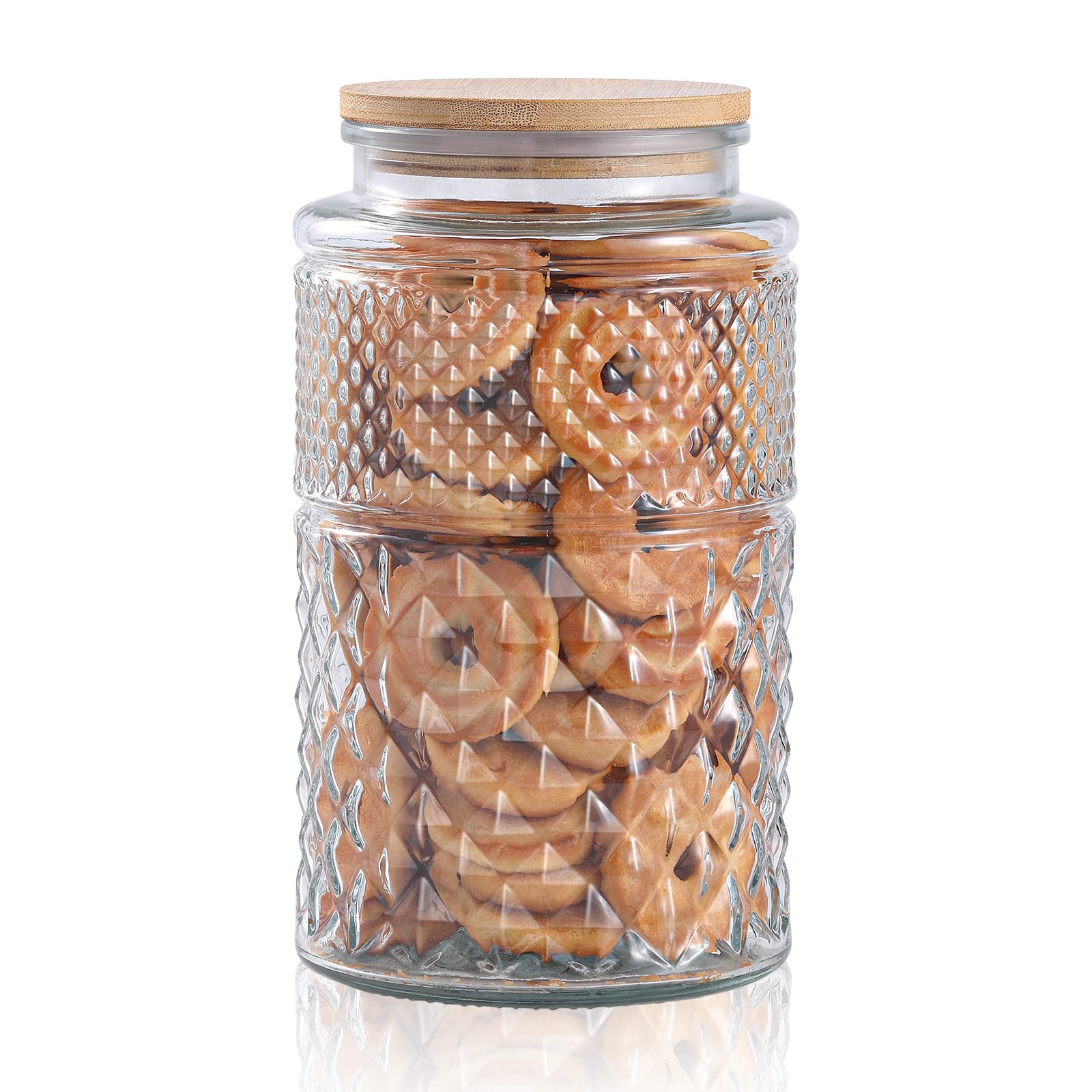Galazzz 90 oz | 0.7 Gallon Large Cookie Jar, Glass Jar with Airtight ...