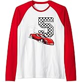 Amazon.com: 5th Birthday Race Car Boys 5 Five racing car flag Kids ...
