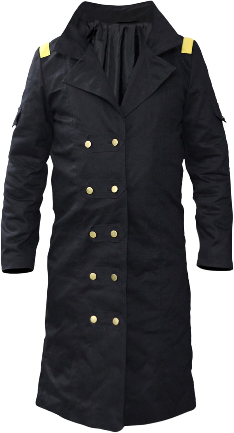 CHICAGO-FASHIONS Men US Navy Captain Long Length Cotton Coat at Amazon ...