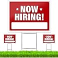 Amazon.com : Now Hiring Signs (3 Pack) – Premium LARGE 24” x 18” Signs ...