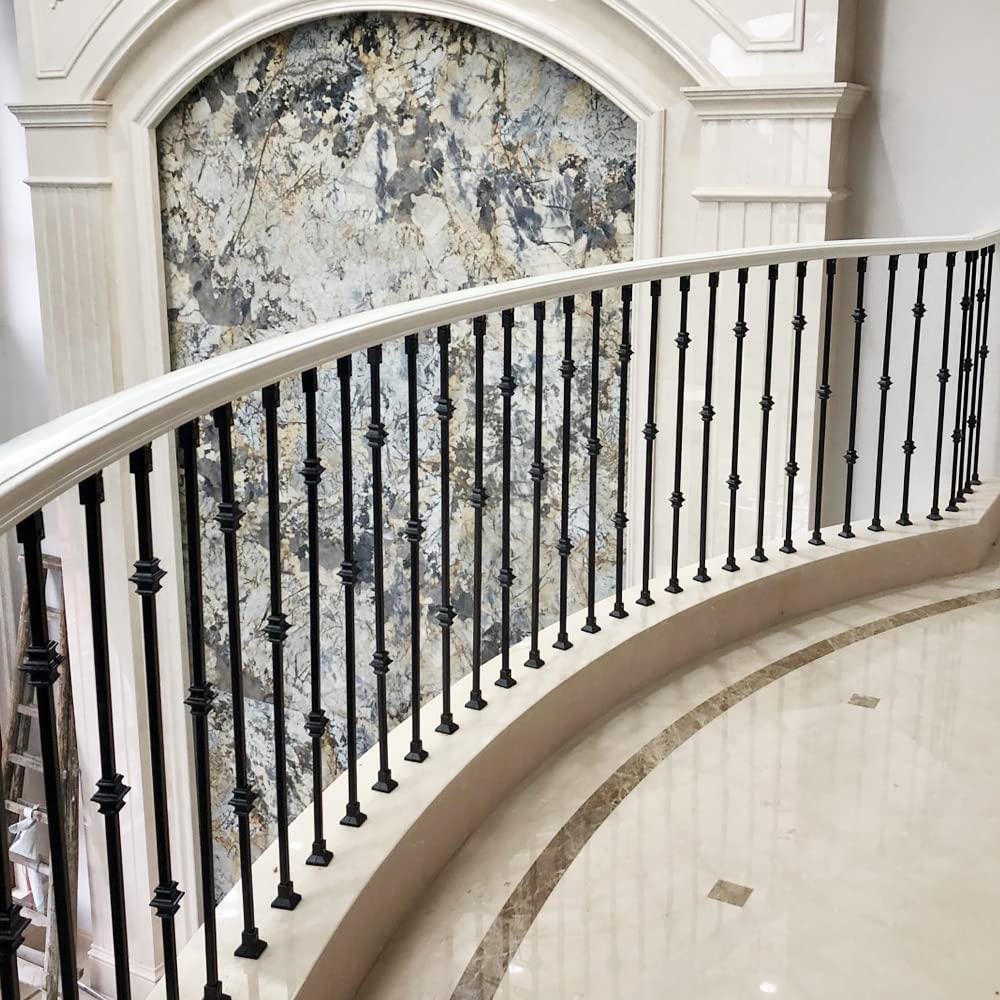 Elecmate Staircase Iron Balusters (Box Of 10) Stair Parts 1/2" Square Metal Balusters - Hollow ...