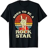 Born To Be Rock Star T-Shirt - Hand Horns - Tee