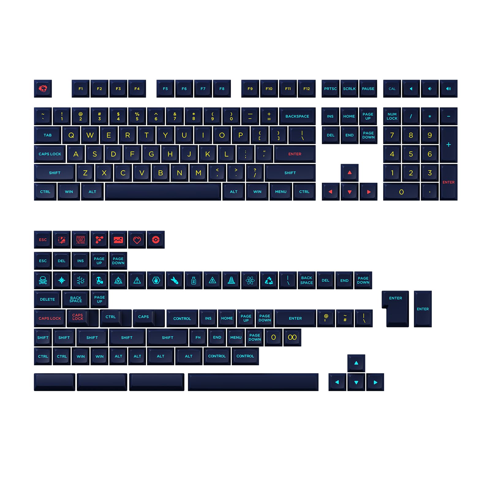 Mua Akko PBT Keycaps Starry Sky OSA Profile Double-Shot PBT Keycap Set ...