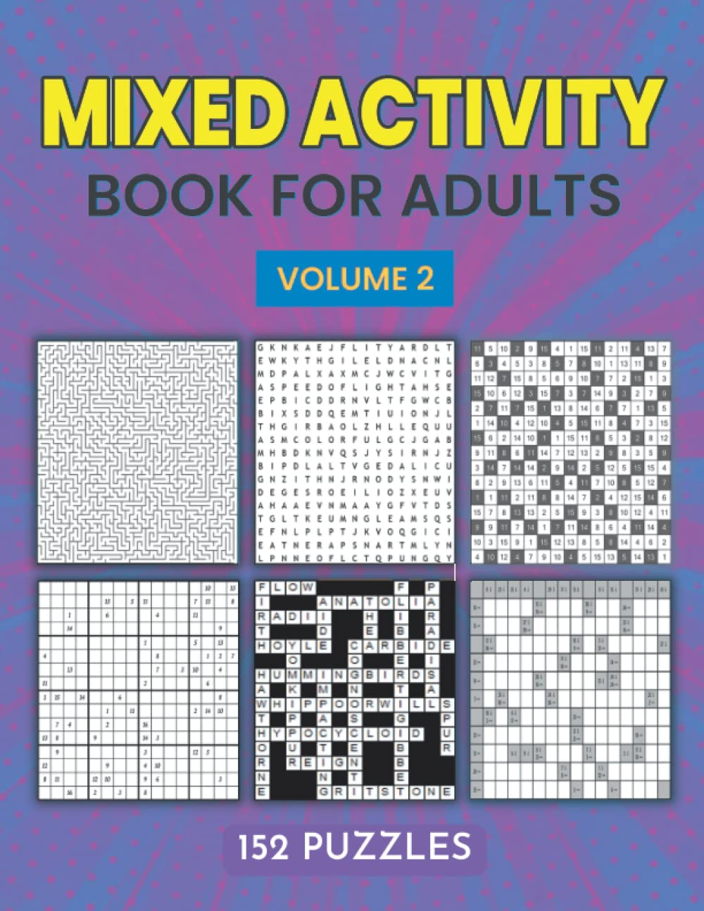 Mua Mixed Activity Book for Adults: Volume 2: Including: Kakuro, Nonograms, Sudoku, Word Search ...