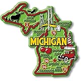 Amazon.com: Michigan Jumbo State Magnet by Classic Magnets, Collectible ...