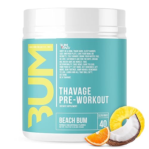 RAW Pre Workout Powder, Thavage (Beach Bum) - Chris Bumstead Sports ...