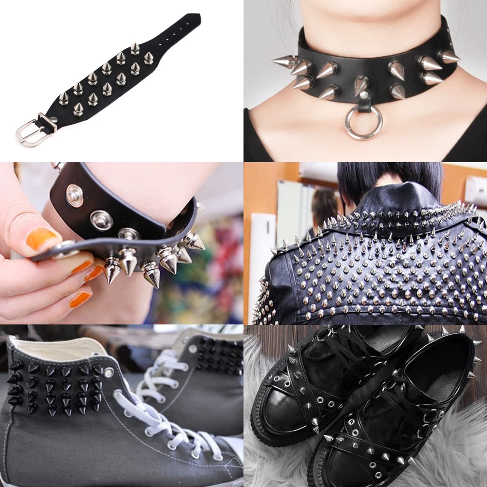 Mua 50 Sets 29MM Spikes for Clothing, CAMXTOOL Silver Cone Spikes and ...