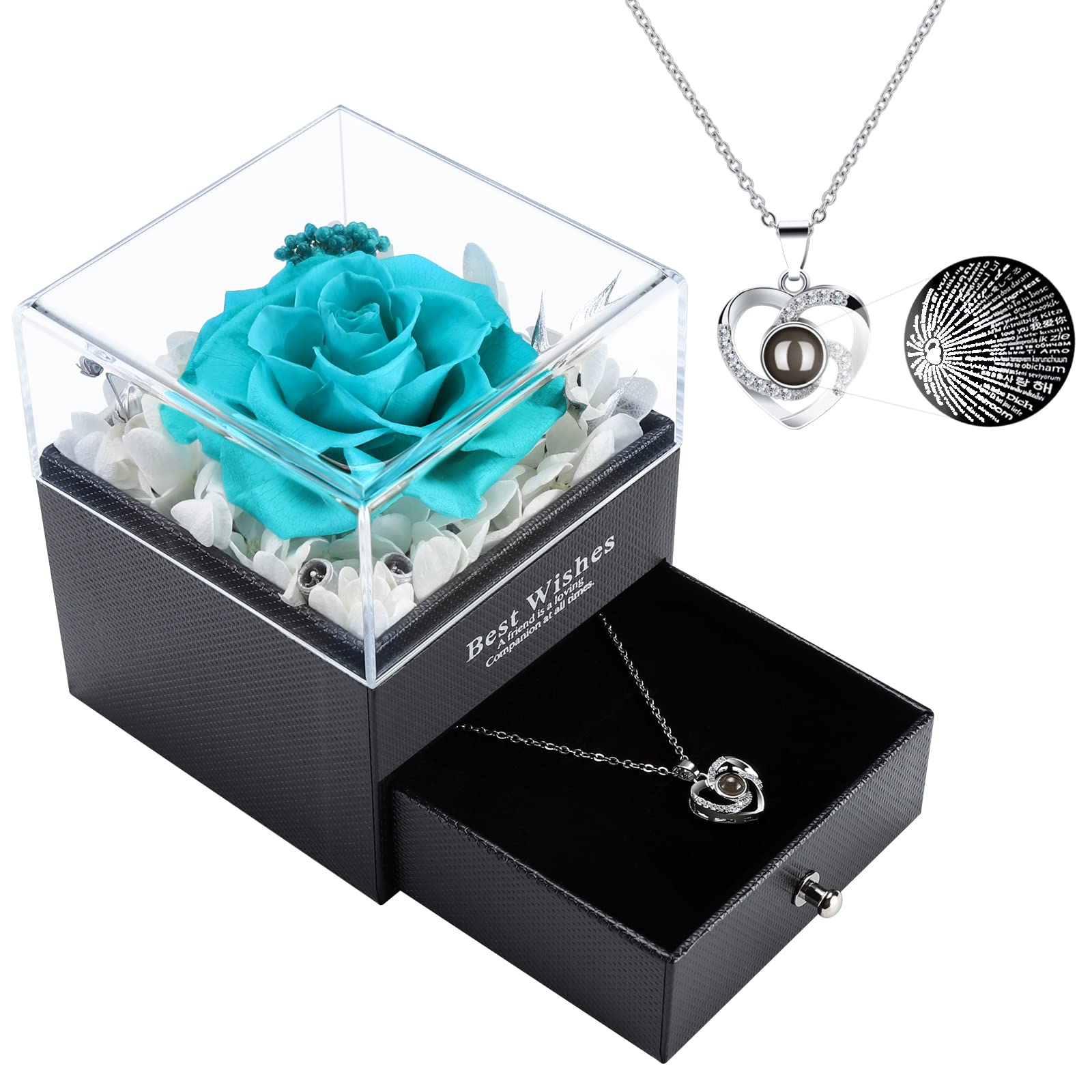 Real Rose, Christmas Rose Flower Gifts for Women, I Love You Preserved ...