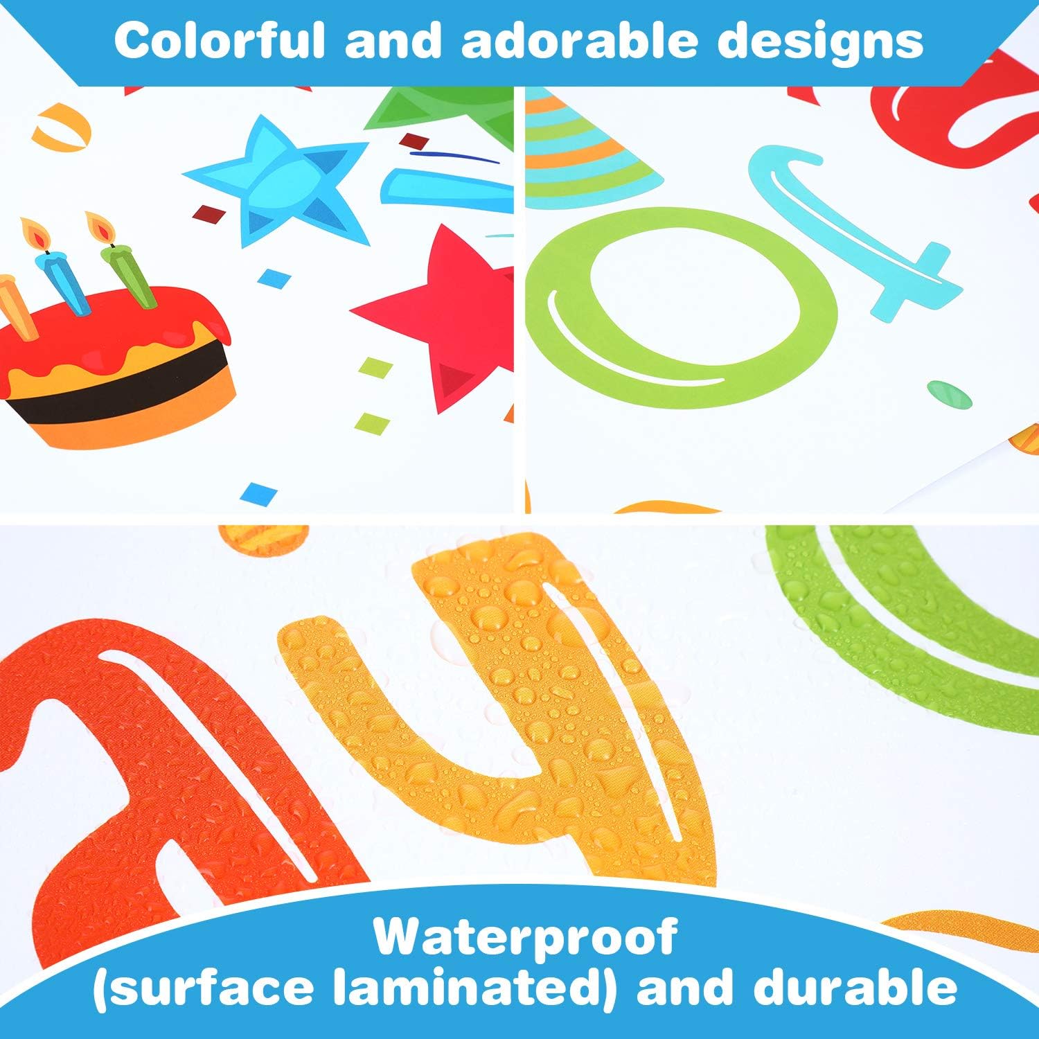 2 Pieces Happy 100th Day of School Banner 100 Days Smarter Banner ...