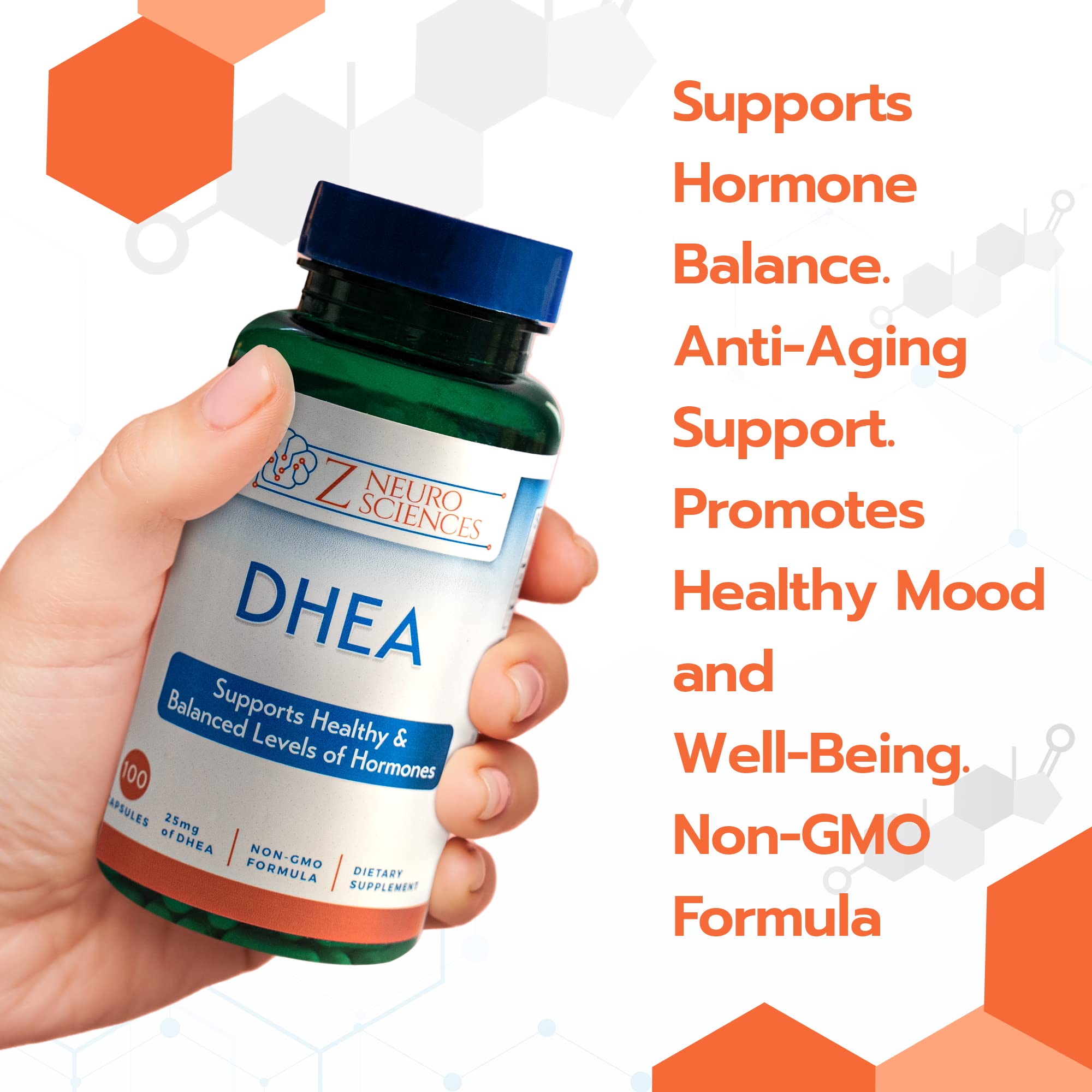 Mua Pure DHEA 25mg Capsules (100 Count) - Ground Form DHEA – Chelated ...