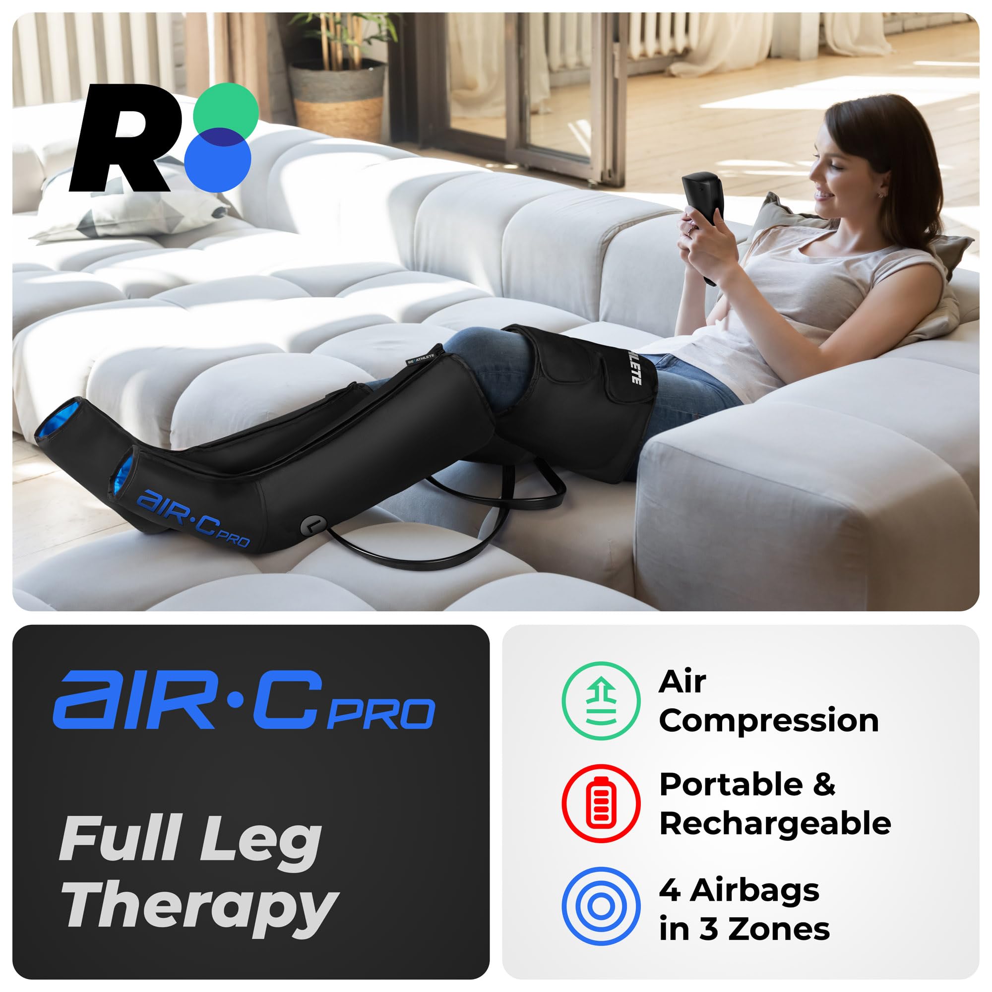 Mua REATHLETE Leg Massager | Rechargeable & Portable Sequential ...
