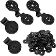 Amazon.com : 40 Piece Shade Cloth Plastic Clips Round Plastic Black ...