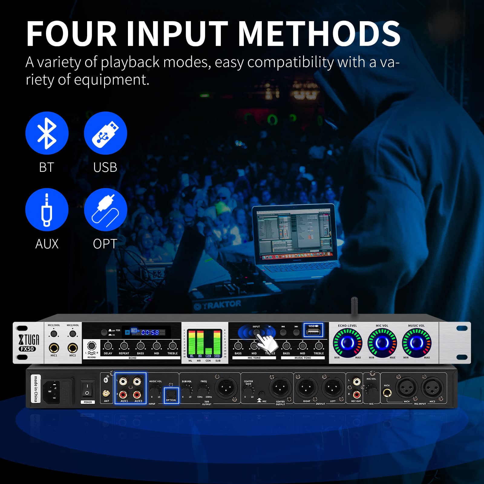 Mua XTUGA FX50 Professional KTV Digital Pre-stage Effector Anti-howling ...