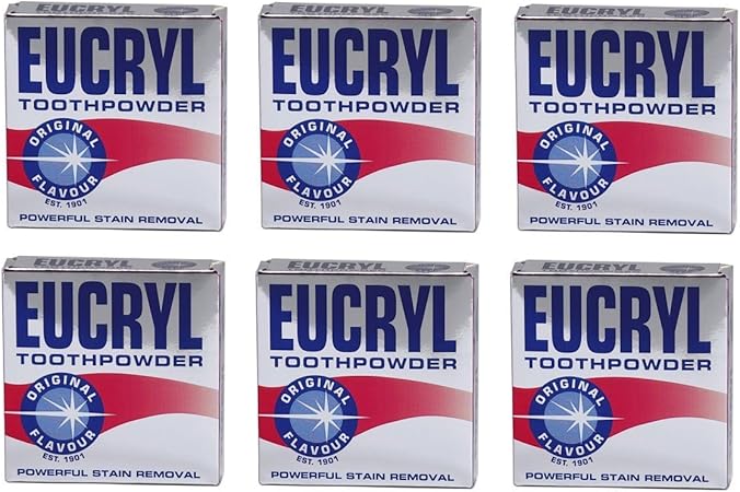 6 x Eucryl Smokers Tooth Powder Original 50g: Amazon.co.uk: Health ...