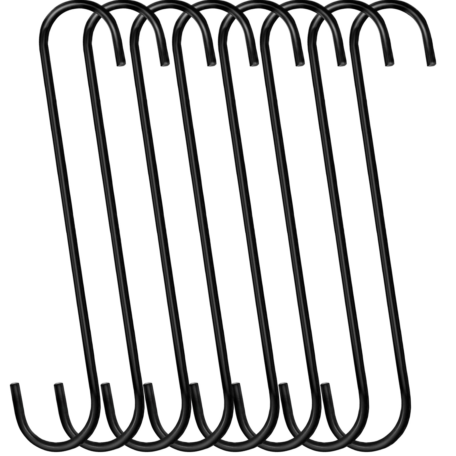 DINGEE 12 inch 8 Pack Extra Large S Hooks Heavy Duty Long S Hooks for ...