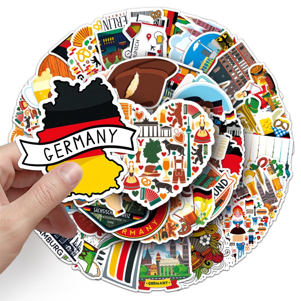 Mua Germany Stickers |50Pcs German Waterproof Vinyl Decals for Water ...