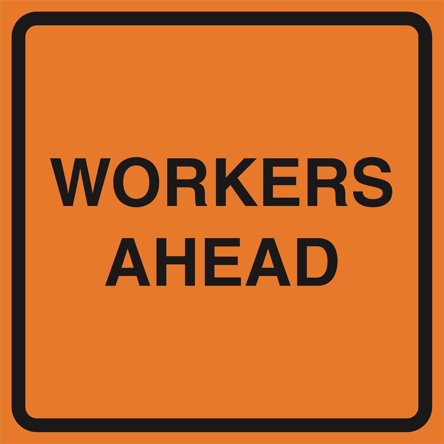 Amazon.com : Workers Ahead Orange Construction Work Zone Area Job ...