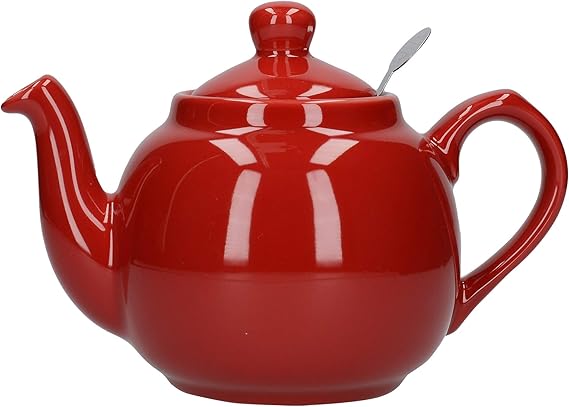 London Pottery Farmhouse Small Teapot with Infuser, Ceramic, Red, 2 Cup ...