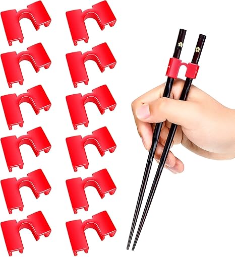 12 Pieces Chopstick Helper Holders Plastic Training Chopstick Adults ...