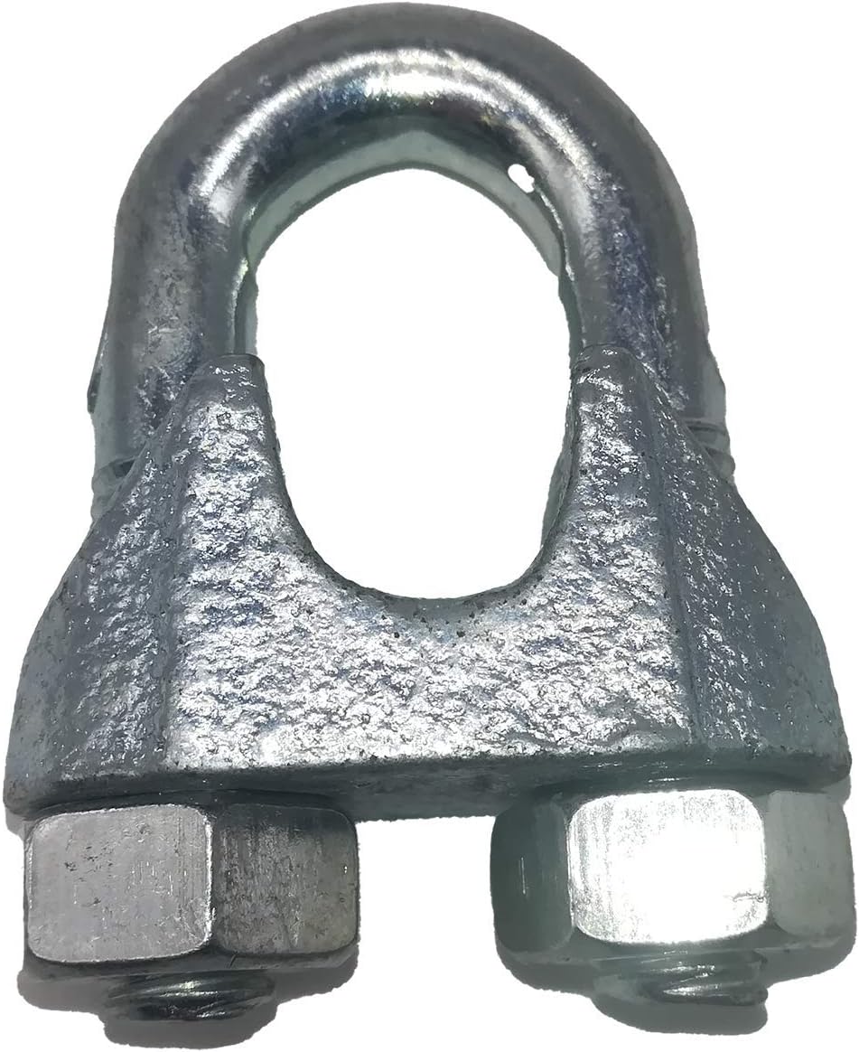 (Pack of 2 pcs) M12 Galvanized Metal 16 mm Ø DIN 741 Clamps Slings ...