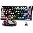 Amazon.com: BlueFinger 75% Wireless Gaming Keyboard and Mouse with ...