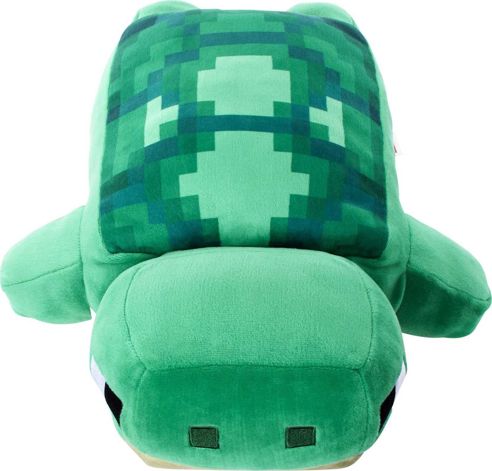 Mattel Minecraft Large Turtle Plush, Video-Game Character 12-in Floppy ...