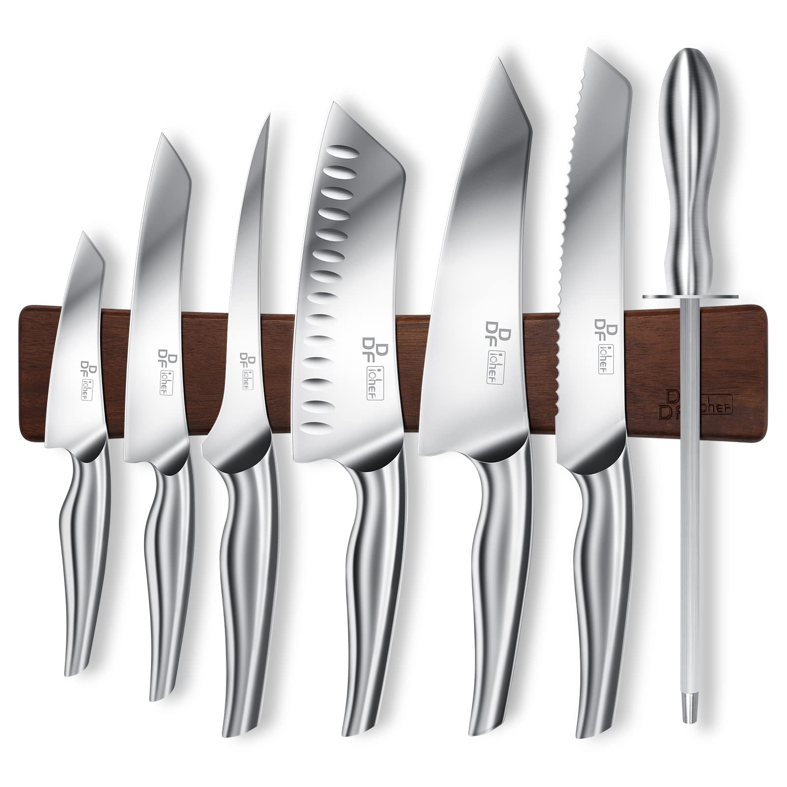 DDF iohEF Knife Set with Knife Strip, 8 Piece Professional Kitchen ...
