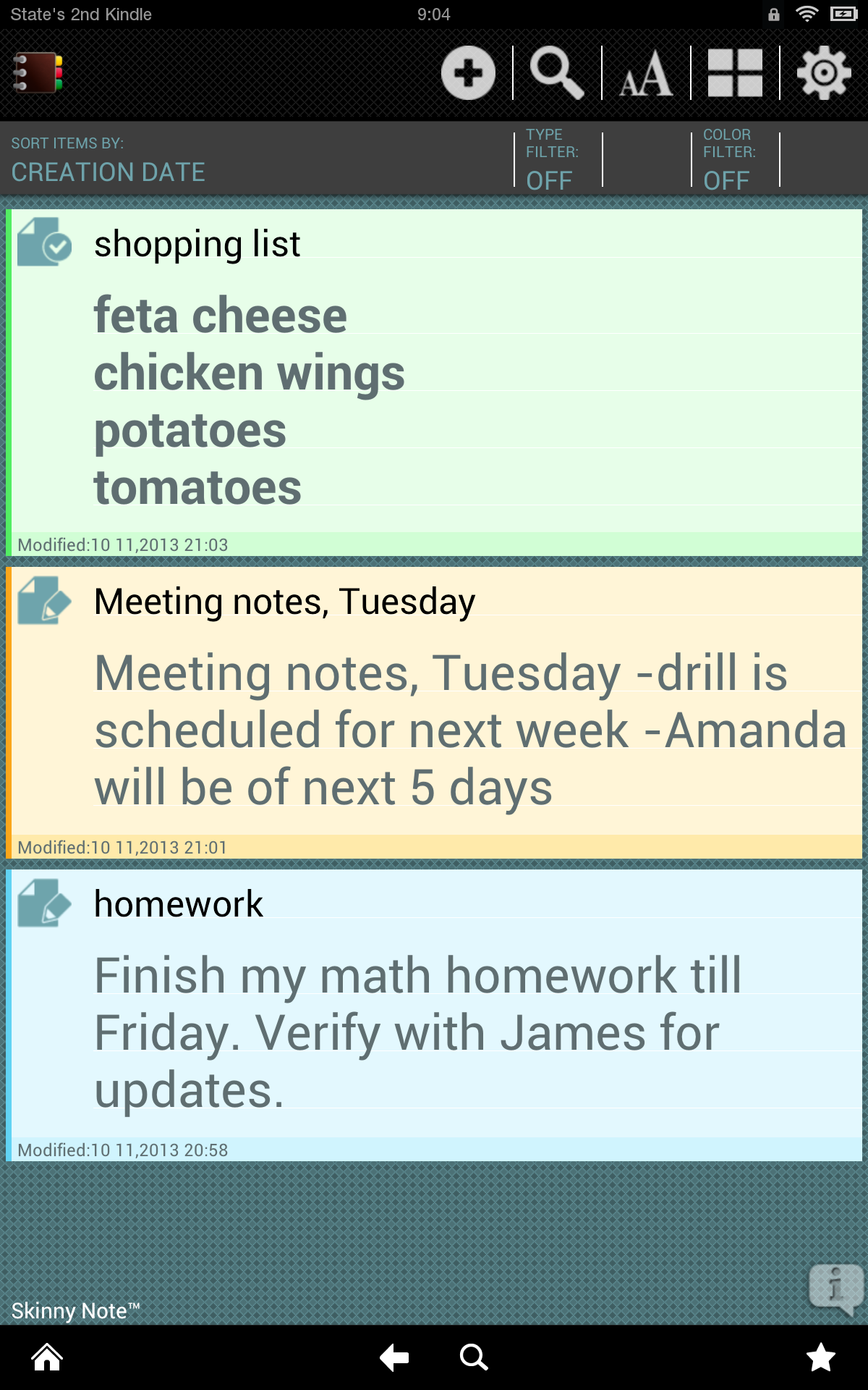 SkinnyNote Lite Notepad Notes:Amazon.de:Appstore for Android