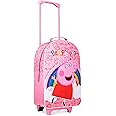 Amazon.com | Peppa Pig Kids Suitcase for Girls Foldable Trolley Hand ...