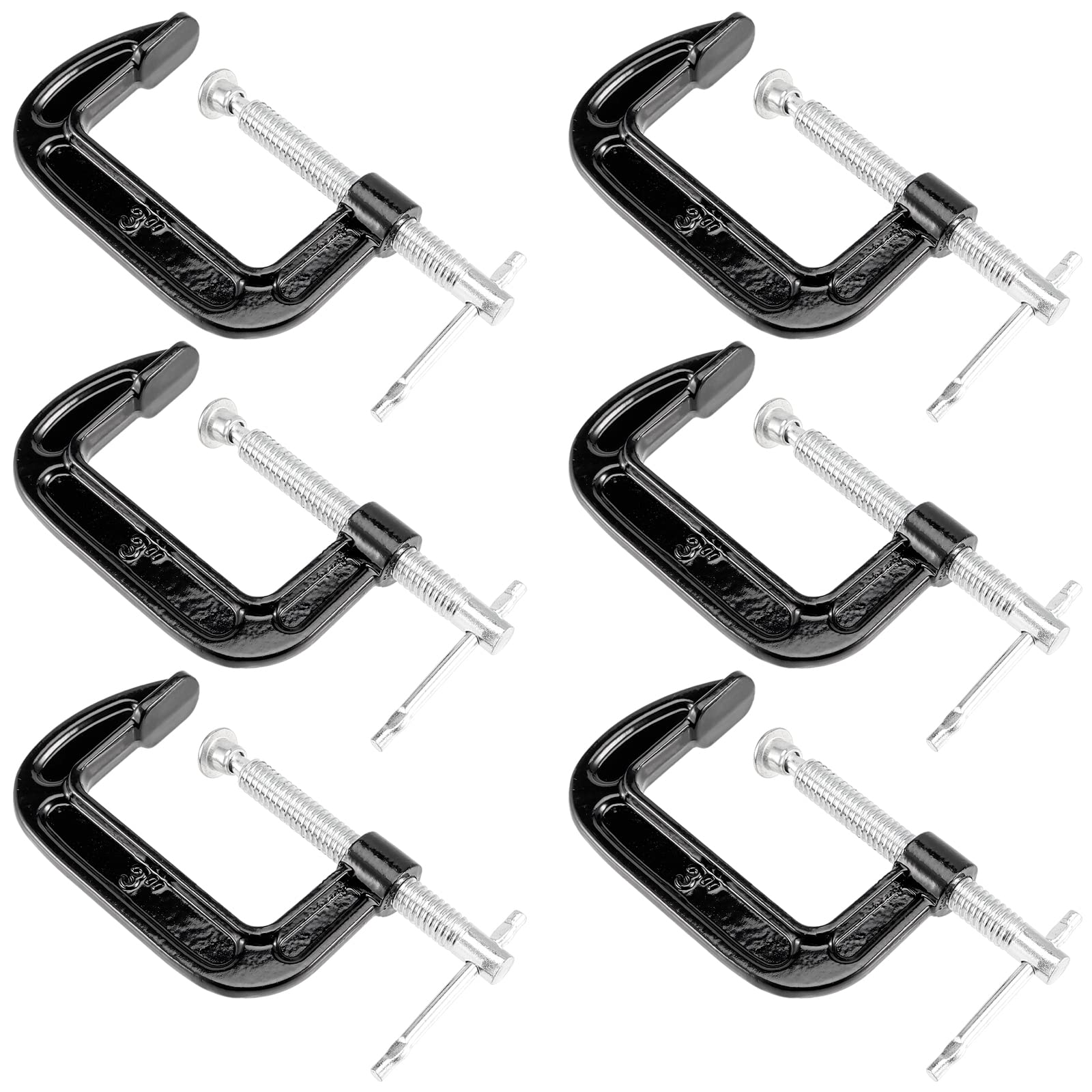 MUKCHAP 6 PCS 3 Inch C-clamp, Small C Clamps, Mini G Clamps for ...