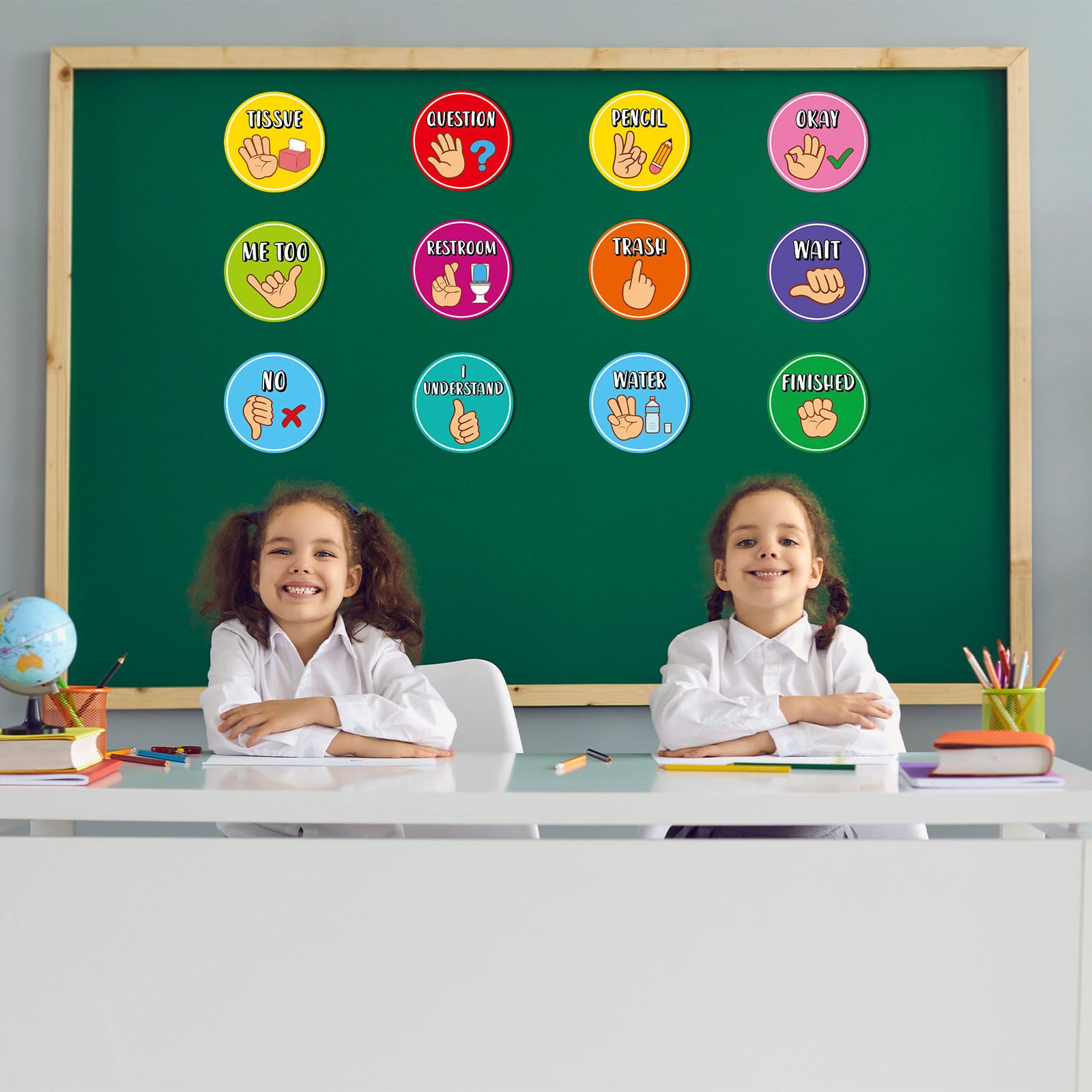 Mua 12 PCS Colorful Seat Signals Posters Classroom Hand Signals Decors ...