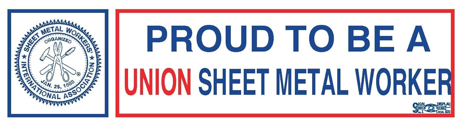 Amazon.com: 3 Proud Union Sheet Metal bumper stickers T-126: Home ...