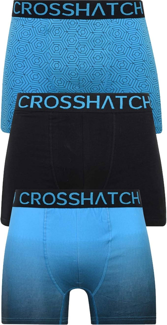 Crosshatch Mens 3 Pack Boxer Shorts Underwear Underpants Trunks ...