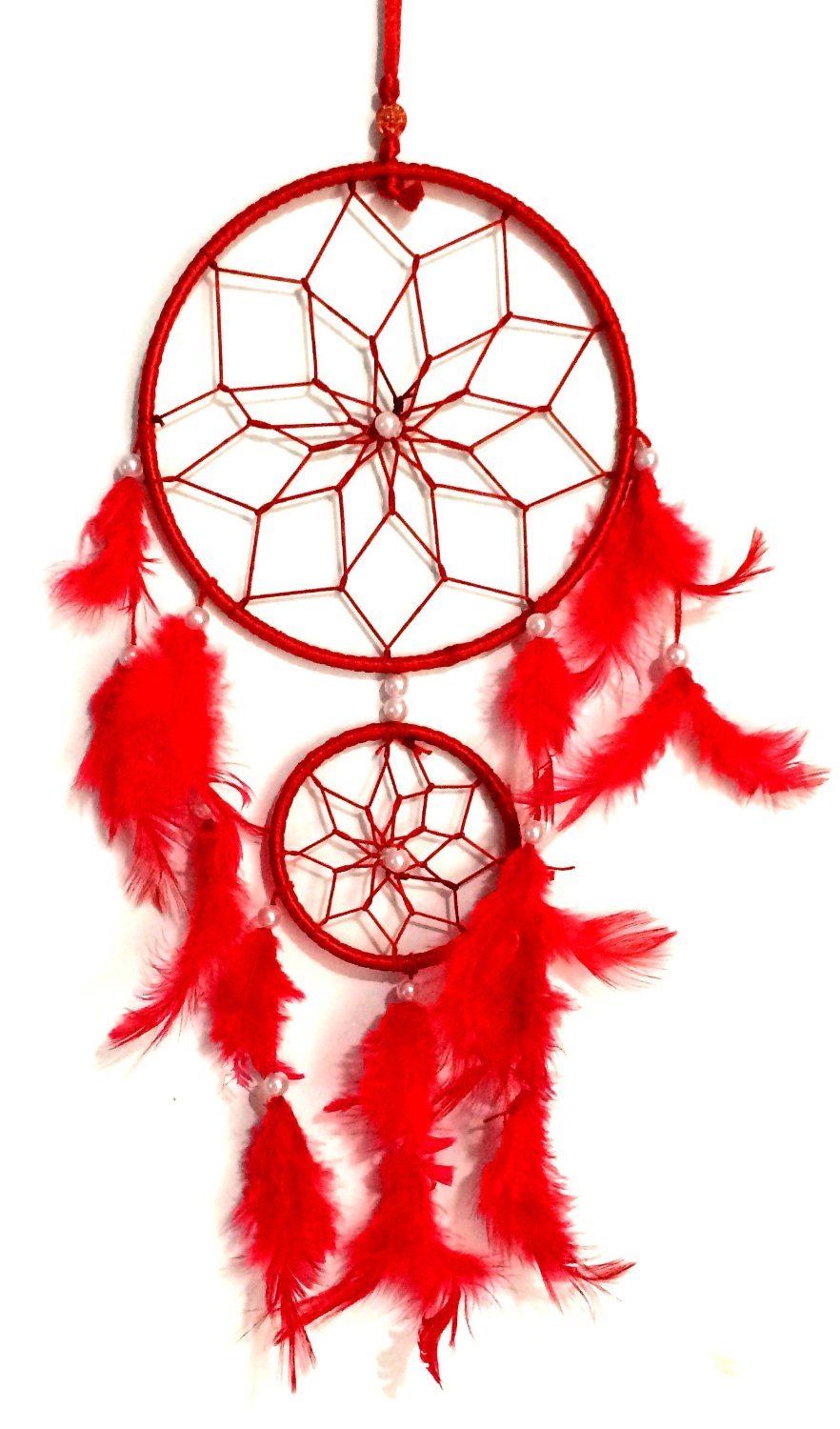 Buy Odishabazaar Red Dream Catcher Wall Hanging - Attract Positive ...