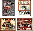 Amazon.com: Vintage Hot Rod Garage Tin Signs Bundle - Legends American ...