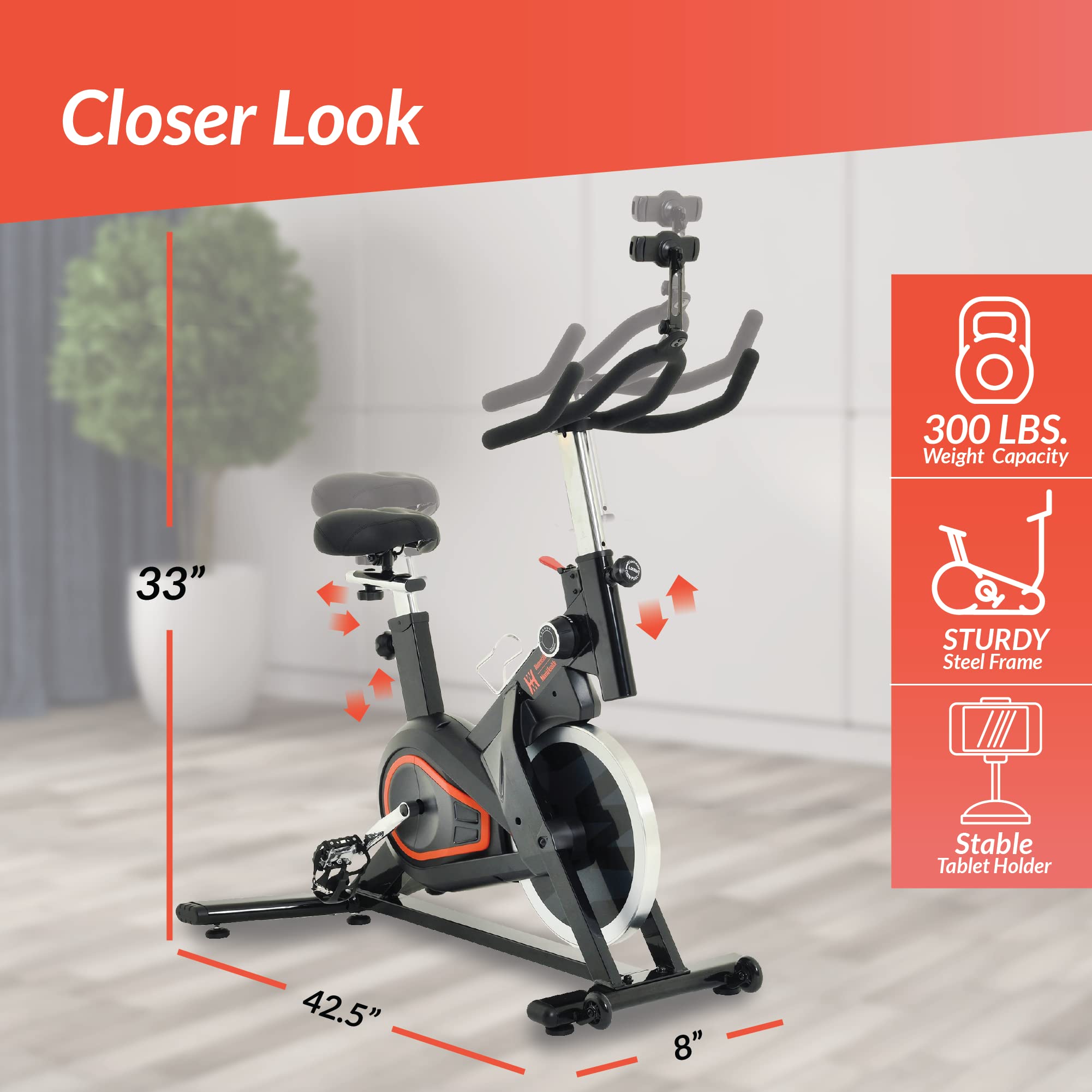 Women’s Health Men’s Health - Indoor Cycling Exercise Bike - Stationary ...