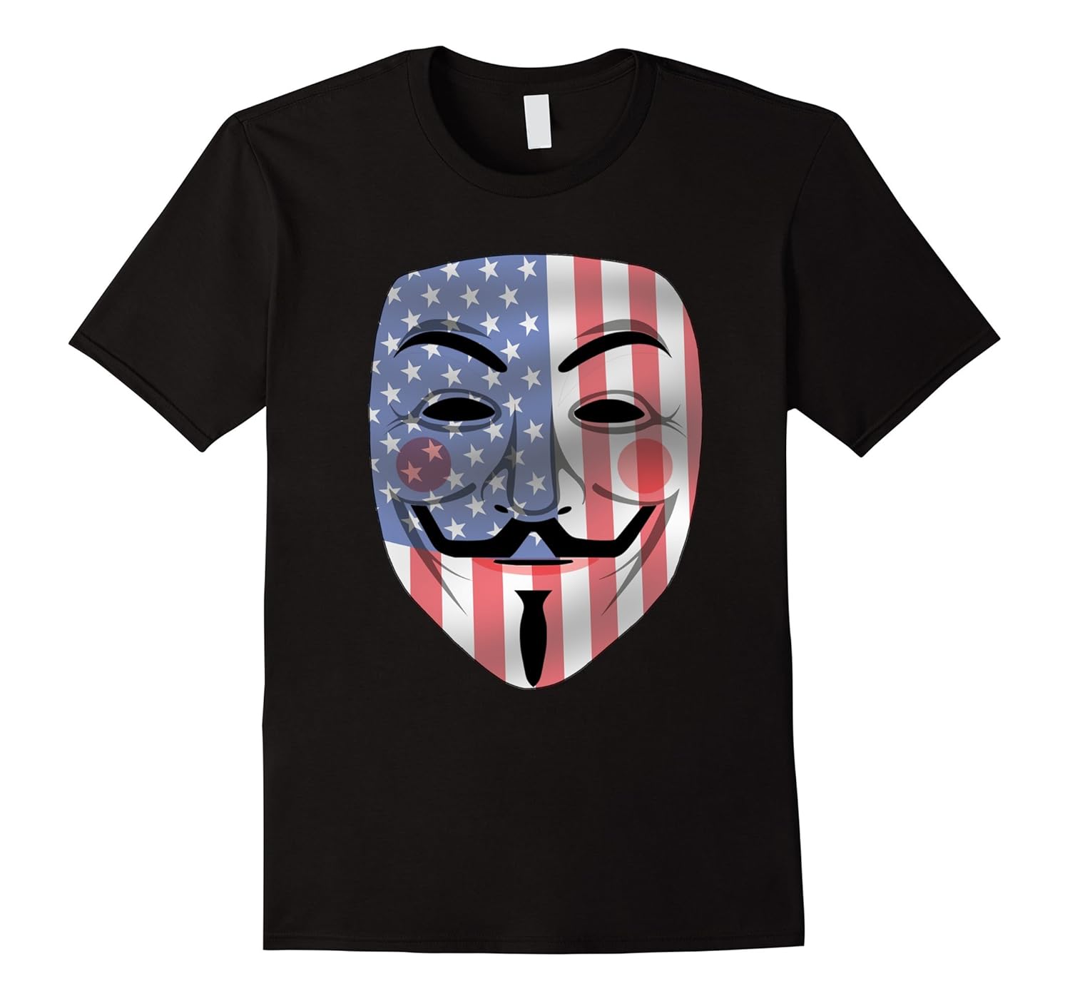 Anonymous America American Flag Guy Fawkes Mask Shirt-CL – Colamaga