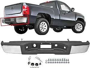 Amazon.com: labwork Chrome Rear Bumper Replacement for 2007-2013 Chevy ...