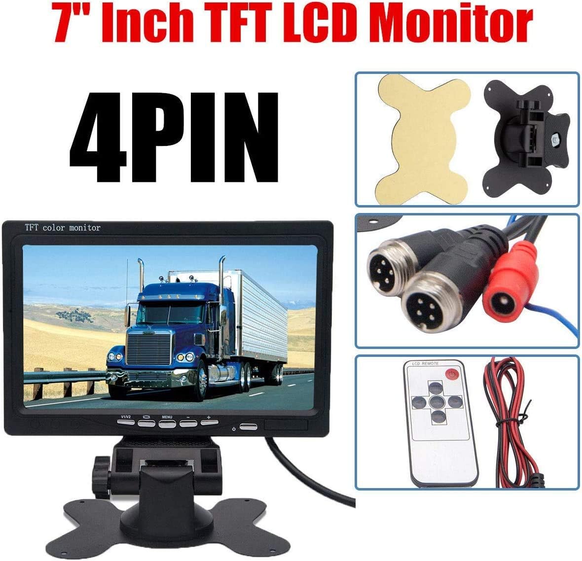 Truck Reversing Camera Kit, Maso IR Night Vision Reverse Camera 4 Pin ...