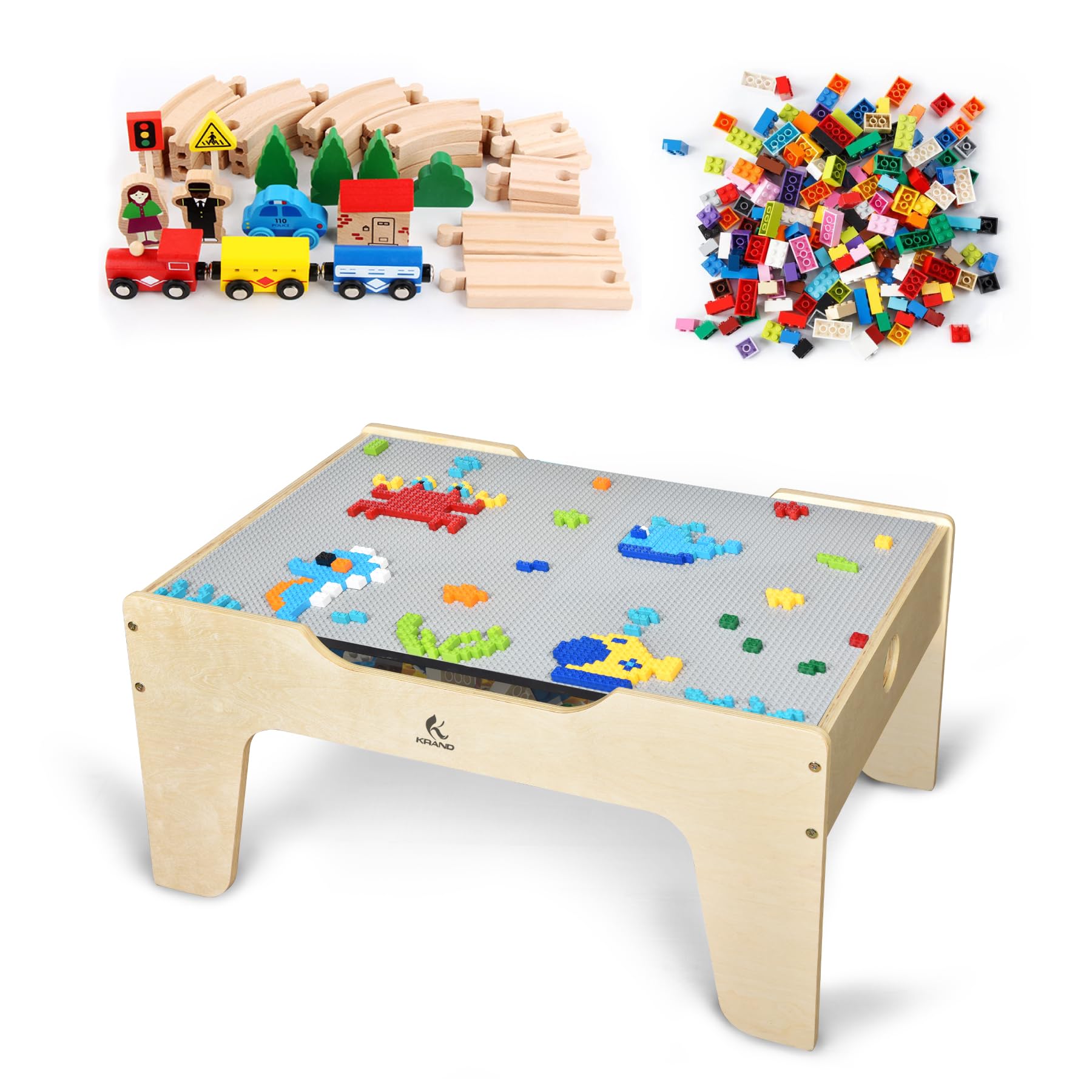 KRAND Kid's Multi-Purpose Activity Play Table Furniture w/ 580 Small ...