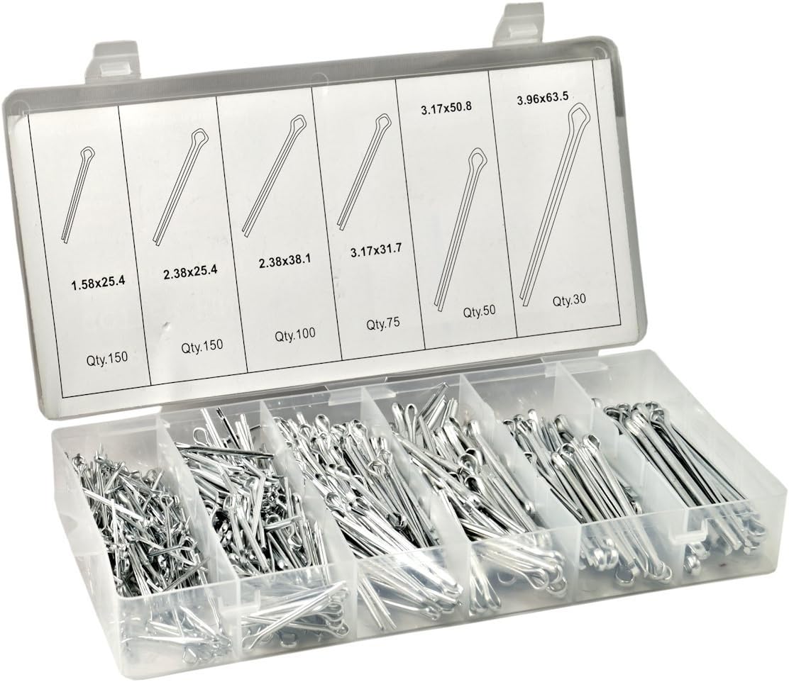 COPIGLIE COPPIGLIE DI SICUREZZA BLOCCA FERMA DADI BULLONI SET 555PZ ...