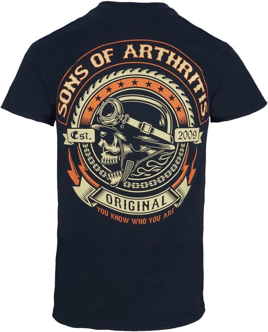 Sons of Arthritis Mens Screamer Black Biker T-Shirt (5X-Large, Black ...